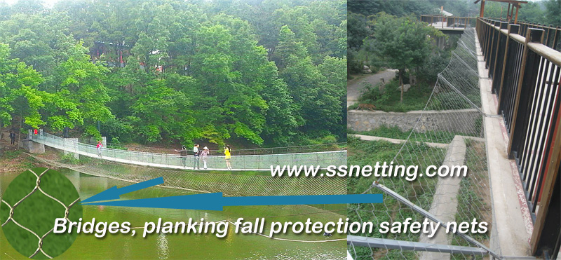 Bridges, planking fall protection safety nets - Liulin Zoo Mesh Supplier
