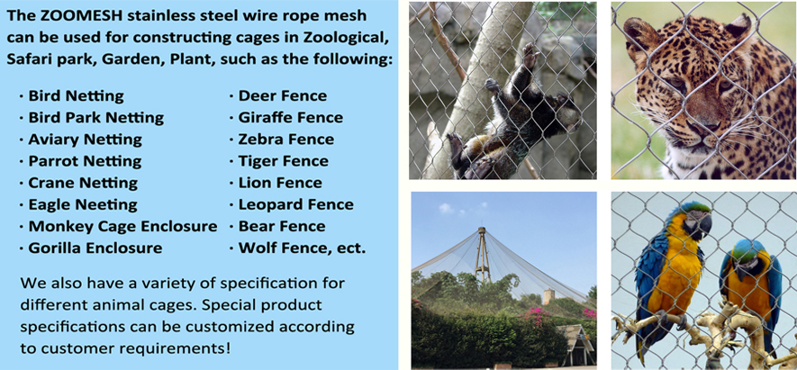 Animal Fence Enclosures Netting - Liulin Zoo Mesh Supplier